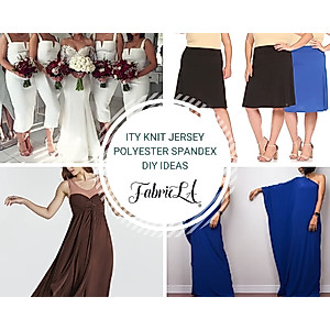 FabricLA ITY Knit Jersey Polyester Spandex Fabric by The Yard - 60" Inch Wide, 2-Way Stretch - Costumes & Dancewear - Black, 2 Continuous Yards