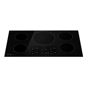 Empava 36” Electric Stove Induction Cooktop with 5 Power Boost Burners Smooth Surface Vitro Ceramic Glass in Black, 36 Inch