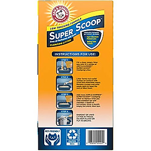 Arm & Hammer Super Scoop Clumping Cat Litter, Fragrance Free 40lb