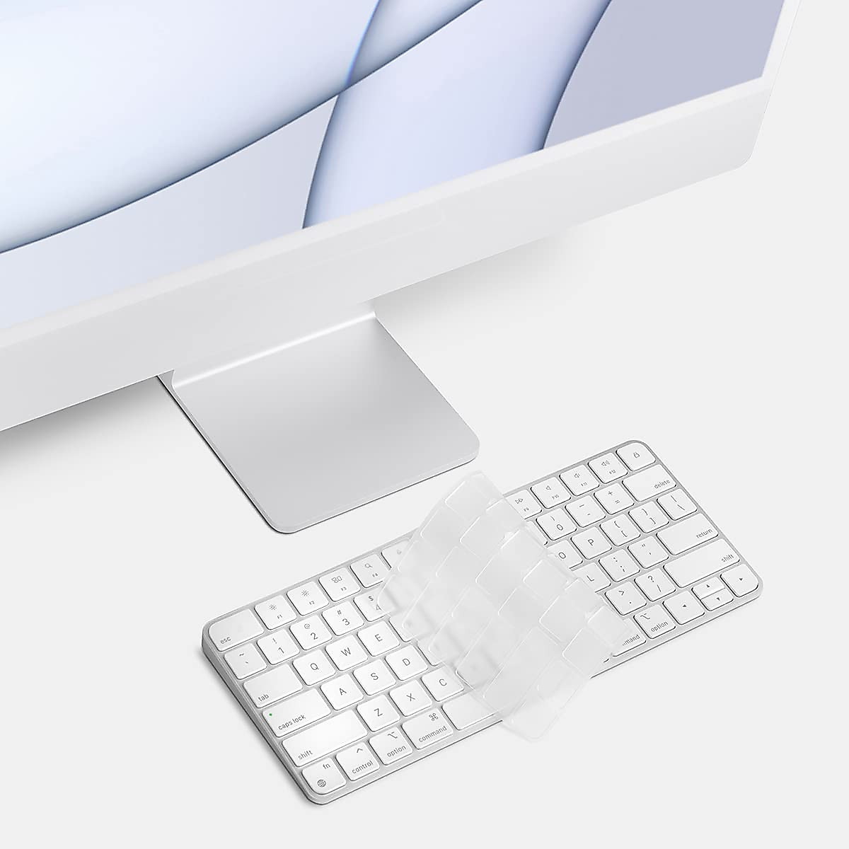 UPPERCASE GhostCover Premium Keyboard Cover Protector, Compatible with Magic Keyboard(No Touch ID) from 2024 2023 2021 M4 M3 M1 iMac 24" A2450, US Layout Only, NO Numeric keypad (Clear)