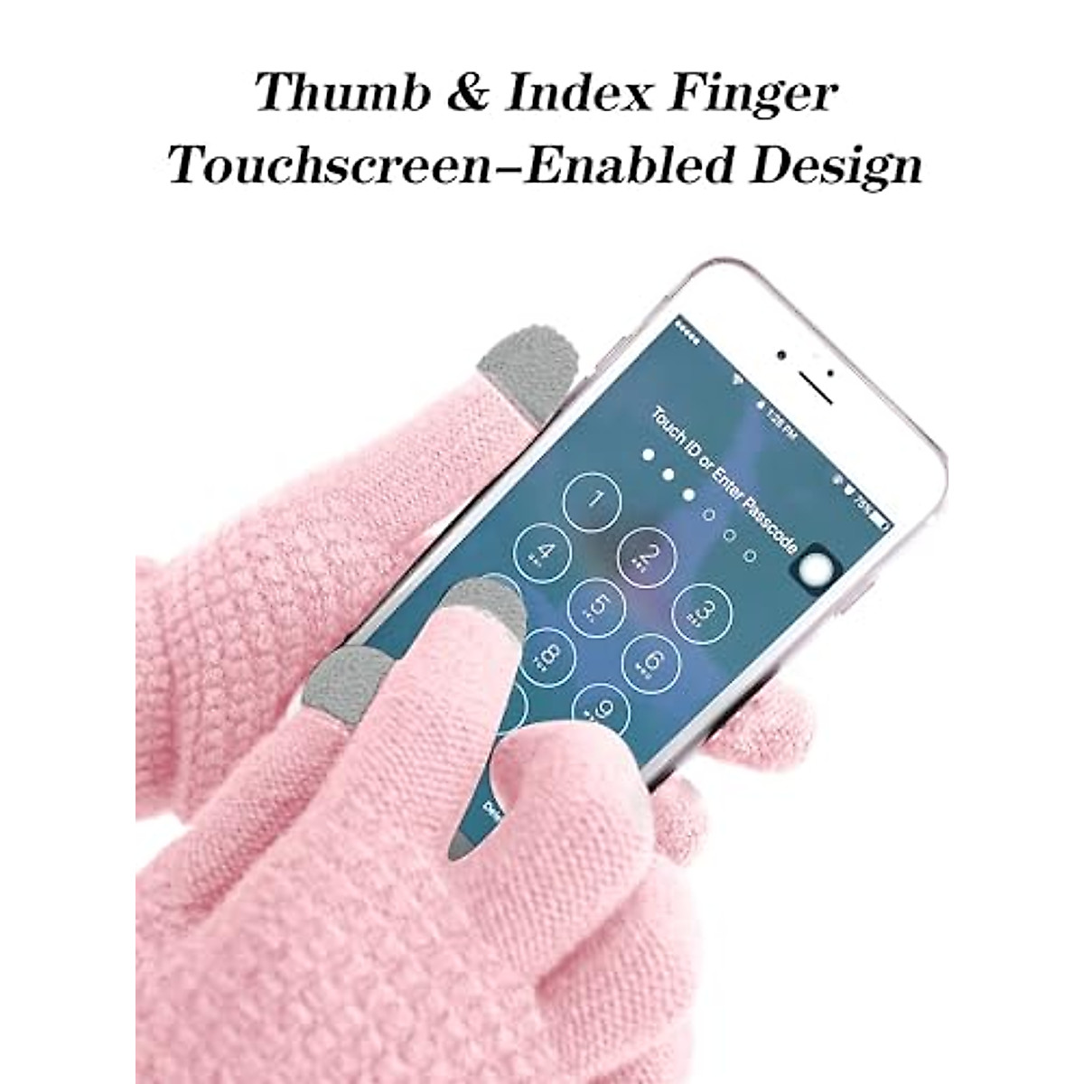 Aneco Winter Warm Knitted Scarf Beanie Hat and Gloves Set Men & Women's Soft Stretch Hat Scarf and Mitten Set