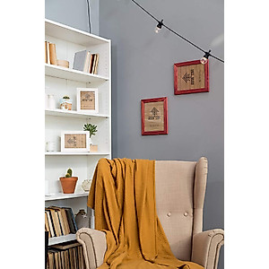 8.5 x 11 Wooden Rustic Picture Frames - Set of 2 for Diploma Documents and Certificates Wall Mount and Tabletop - Natural Wood Photo Frame - Red