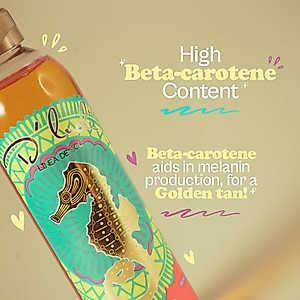 D'Luchi Carrot Tanning Oil with Cinnamon, Vitamin E & Collagen, High Natural Beta-Carotene Tanning Accelerator SPF 4 Suntan Oil, 8.45 Oz