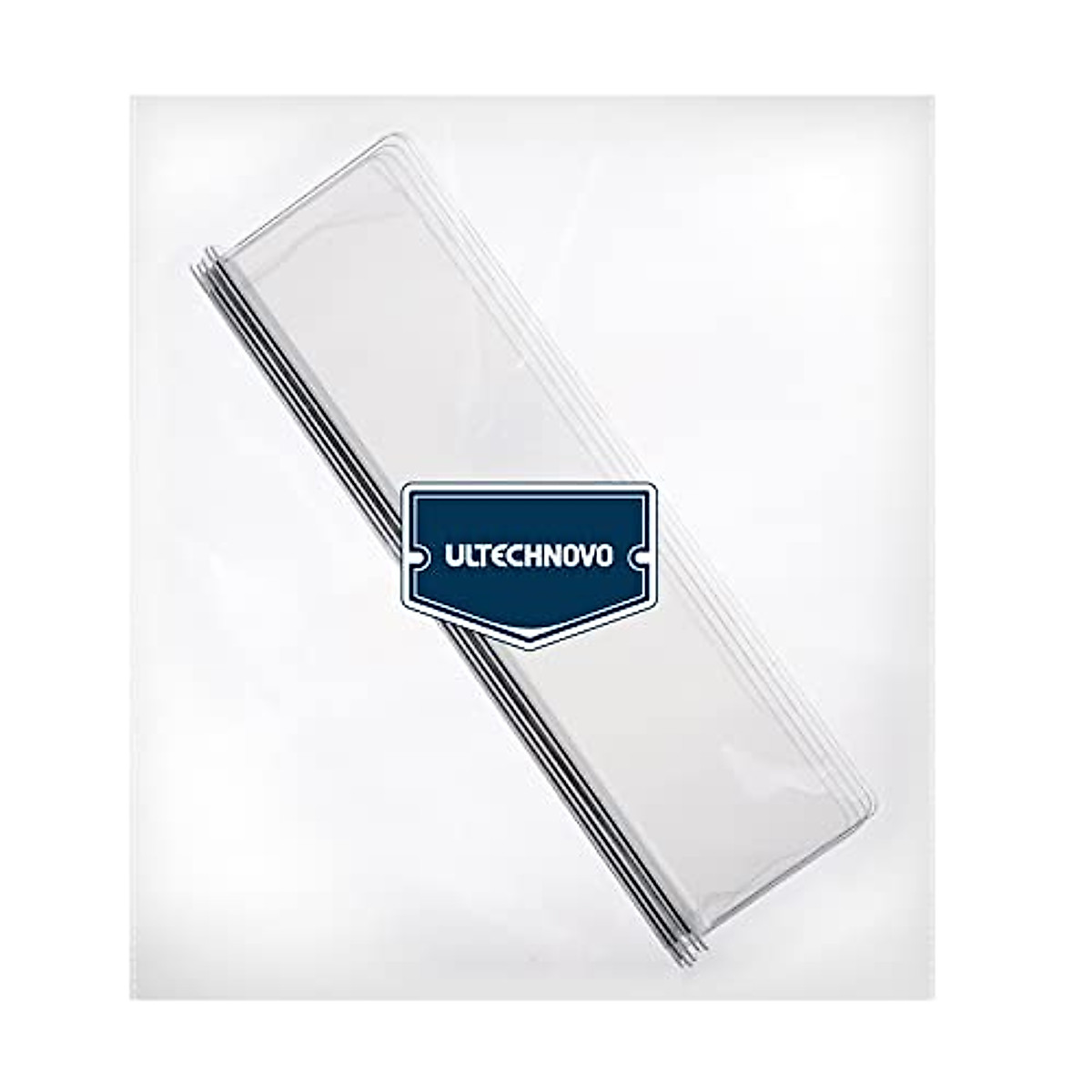 ULTECHNOVO Clear Shelf Dividers, Plastic Shelf Divider- 5PCS Shelf Separator with Magnetic Side- Firmly Standing Clear Shelf Clapboard for Cabinets Shelf Store Goods