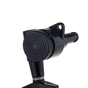 Musiclily Ultra 3x3 19:1 Ratio Guitar Locking Tuners Tuning Pegs Keys Machines Heads Set Compatible with Les Paul Style Electric or Acoustic Guitar, Black