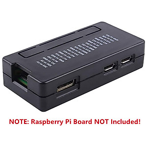 GeeekPi Pi Zero 2 W Case/Zero W Case, 7 in 1 Basic Starter Kit with 20Pin GPIO Header, OTG Cable, Switch Cable, HDMI Adapter and Screwdriver for Raspberry Pi Zero 2 W/Zero W (Black)