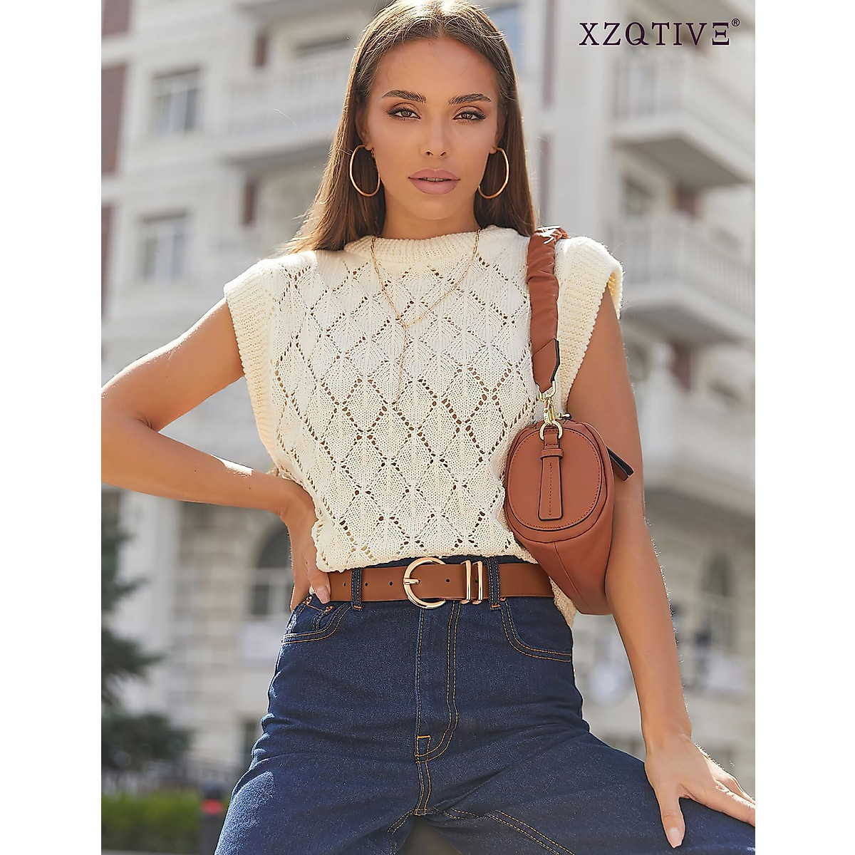 XZQTIVE 2 Pack Womens Leather Belts for Jeans Dress Pants Fashion Plus Size Ladies Black Waist Belt with Gold Buckle