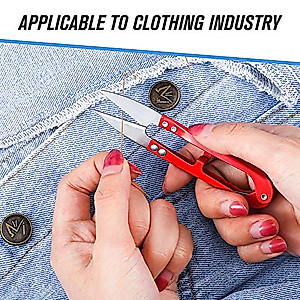 3 Pieces Sewing Scissors 4.7 Inch U Shape Yarn Thread Cutter Embroidery Small Snips Clippers Trimming Nipper for Sewing Stitch DIY Crafts Supplies, Random Color