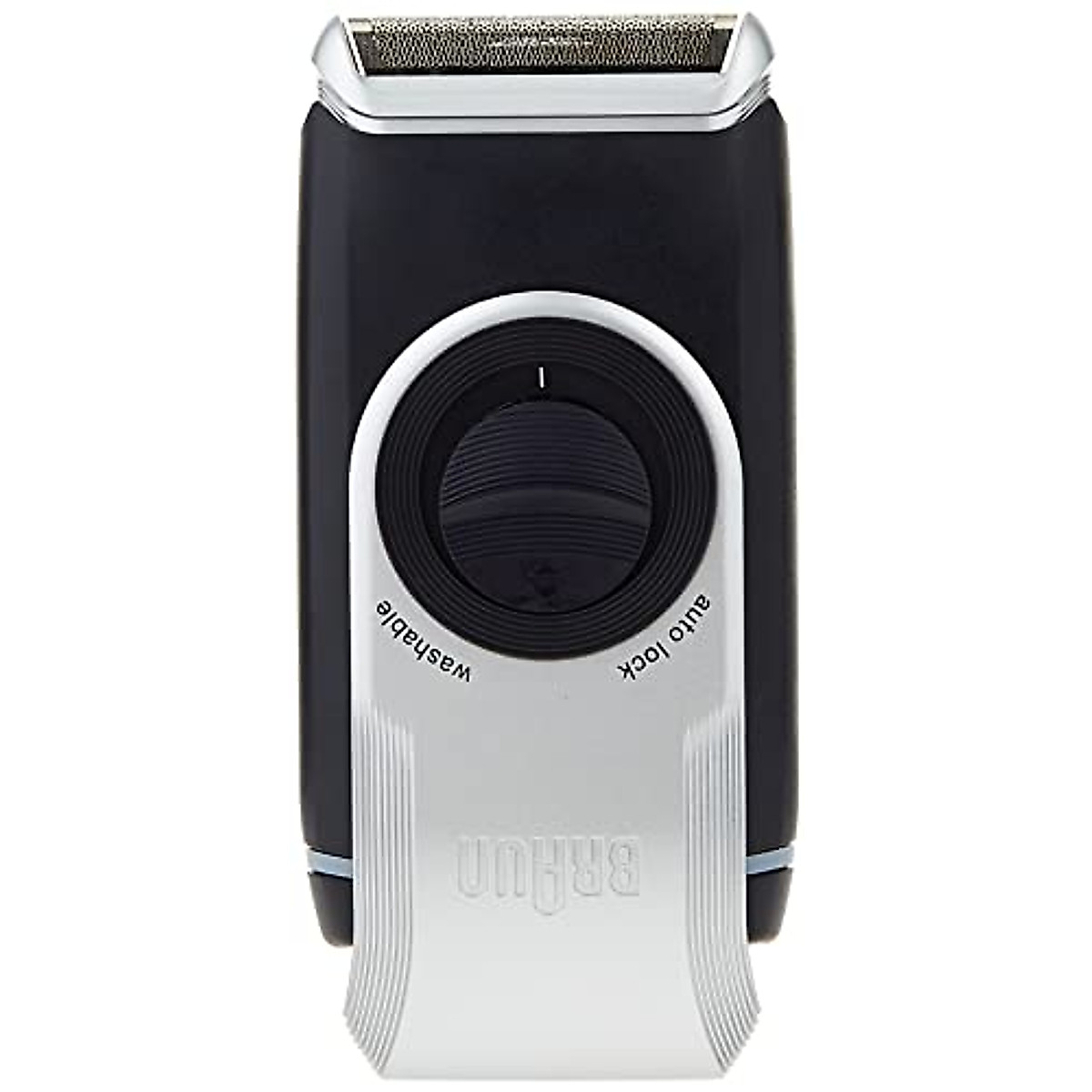 Braun MobileShave M-90 Travel Shaver Silver (Precision Trimmer, Smart Foil, Wide Floating Foil, Washable)
