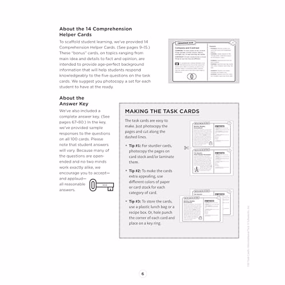 100 Task Cards: Informational Text: Reproducible Mini-Passages With Key Questions to Boost Reading Comprehension Skills