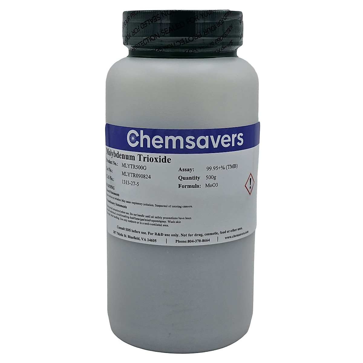 Molybdenum Trioxide, 99.95+% (Trace Metals Basis), 500g