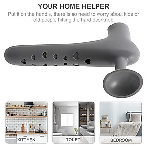 Silicone Door Handle Cover Sleeve Safety Door Knob Protector Cover Guarder Crashproof Suction Cup Door knob Cushion Grey