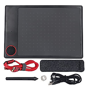 Graphics Drawing Tablet ,with Stylus Pen ,233PPS 5080LPI 8192 Level Pressure Sensitivity Graphics Tablet Digital Drawing Tablet ,Online Teaching ,Design(Black)