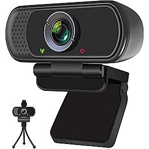 ENKLEN 1080P Webcam with Microphone, C960 Web Camera, 2 Mics Streaming Webcam with Privacy Cover, 110°View Computer Camera, Plug&Play Calls/Conference, Zoom/Skype/YouTube, Laptop/Desktop