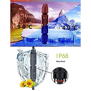 Sunway Solar Panel Cable Connectors 8pairs for Connecting Solar Connector Adapters with Assembly Tool Spanners for Connecting Solar Panels Extension Cable, 10 awg PV Wire,Solar Controller Regulator