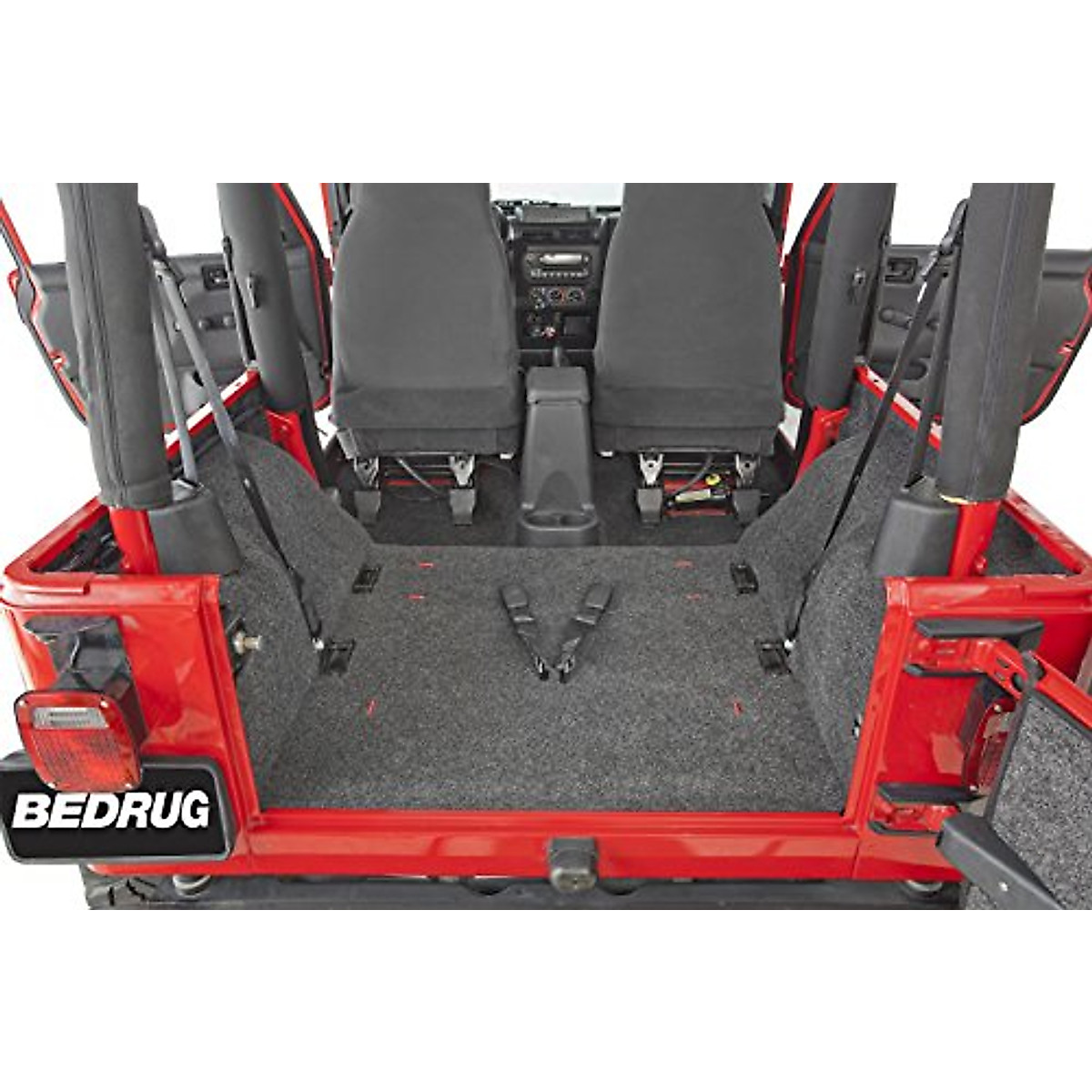 Bedrug - Jeep Cargo Kit | 1997 - 2006 Jeep Wrangler TJ, Cargo Liner w/ Tailgate Liner | Grey - 4 pc. | BRTJ97R