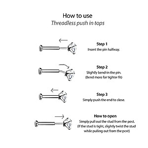 Jewseen 14K Solid Gold Snake Cartilage Earring 16g Flat Back Stud Helix Piercing Jewelry Tragus Earring Conch Stud Titanium Labret Post Lip Ring Nose Stud for Women Men