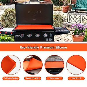 Silicone Mat Cover for Blackstone Griddle 36 Inch, Burly Grill 36" Griddle Mat All Season Cooking Surface Protective Cover Heavy Duty Reusable Food Grade Silicone Mats for Blackstone Grill Flat Top