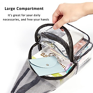 COVAX Clear Sling Bag Stadium Approved, Small Clear Shoulder Backpack, Casual Clear Crossbody Chest Bag for Women & Men