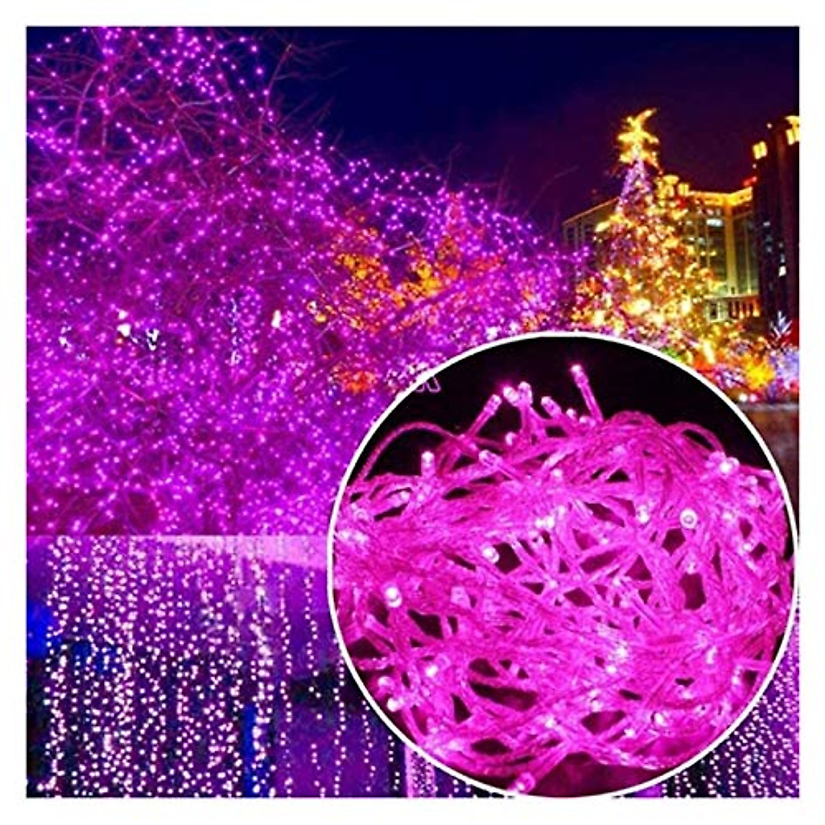 LIUPENGWEI Outdoor Fairy String Lights 10M With 100 LED 8 Modes Wave Rope Lights Icicle Curtain Light,Waterproof Festival Lighting For Garden Patio Yard Home Wedding Party And Christmas Decoration gar