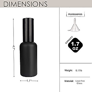 Cocktail Atomizer Sprayer - 1.7OZ / 50ml, Cocktail mister Vermouth Spritzer Bitters Spray Bottle for Cocktails Portable Perfume Refillable Sprayer, SC008 (Black)