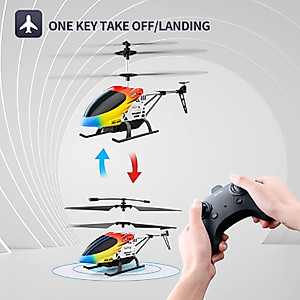 DRONEEYE M5 Remote Control Helicopter for Kids,Altitude Hold 2.4GHz RC Aircraft with Gyro for Beginner Hobby Toys,30 Min Play,Indoor Flying with 3.5 Channel,LED Light,High,Low Speed