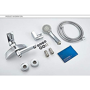 Kitchen Taps Brass Hot and Cold Bath Faucet Bathroom Faucet Set Bathroom Mixer with Hand Spray Shower Mixer Taps Bathtub Faucet