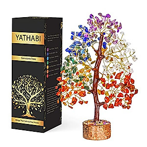 Chakra Tree - Crystal Tree - Gem Tree - Feng Shui Decor - Crystal Bonsai Tree - 7 Chakra Tree of Life Decor - Gemstone and Crystals - Spiritual Tree - Chakra Stones - Crystal Gifts - Energy Crystals