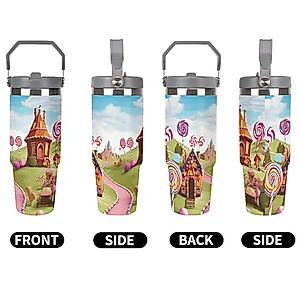 SYJTGDE Large Capacity Car Cup Candy Land_76682316 Fashionable Upgrade Car Cup Advanced And Beautiful Travel Cup