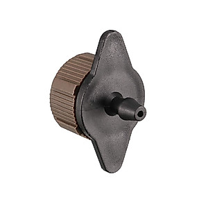 uxcell Pressure Compensating Dripper 2 GPH 8L/H Emitter for Garden Lawn Drip Irrigation with Barbed Hose Connector, Plastic Black Brown 25pcs