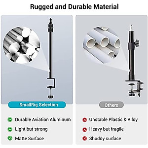 SmallRig Selection 19"-39" Camera Desk Mount 2 PCS Table Stand with 1/4" Ball Head, Tabletop C Clamp for DSLR Camera, Ring Light, Live Streaming, Photo Video Shooting - 3883 (2 PCS)