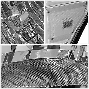 DNA MOTORING HL-OH-FSU13-CH-CL1 Chrome Housing Headlights Replacement Compatible with 11-16 F-250 / F-350 / F-450 / F-550 Super Duty