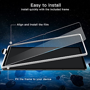 JETech Screen Protector for Samsung Galaxy Tab S8 Plus 2022 / Tab S7 FE 2021 / Tab S7 Plus 2020 12.4-Inch with Easy Installation Frame, Tempered Glass Film, HD Clear, 2-Pack