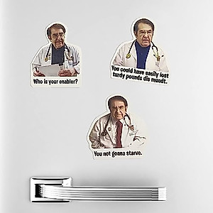 3pcs Dr. Now Kitchen Refrigerator Magnets,Dr. Nowzaradan Funny Refrigerator Magnet Diet Aid - You Not Gonna Starve, Kitchen Accessories