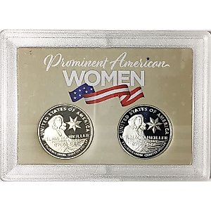 2022 S Clad and Silver Proof American Women Quarter Wilma Mankiller Quarter Choice Uncirculated US Mint 2 Coin Set in Snap Case