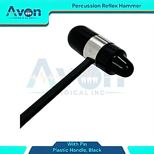 Plastic Buck Hammer with Thorn Feature, Black Plastic, Lightweight Double-Ended Head | Reflex Examination Diagnostics Instrument (1 Piece)