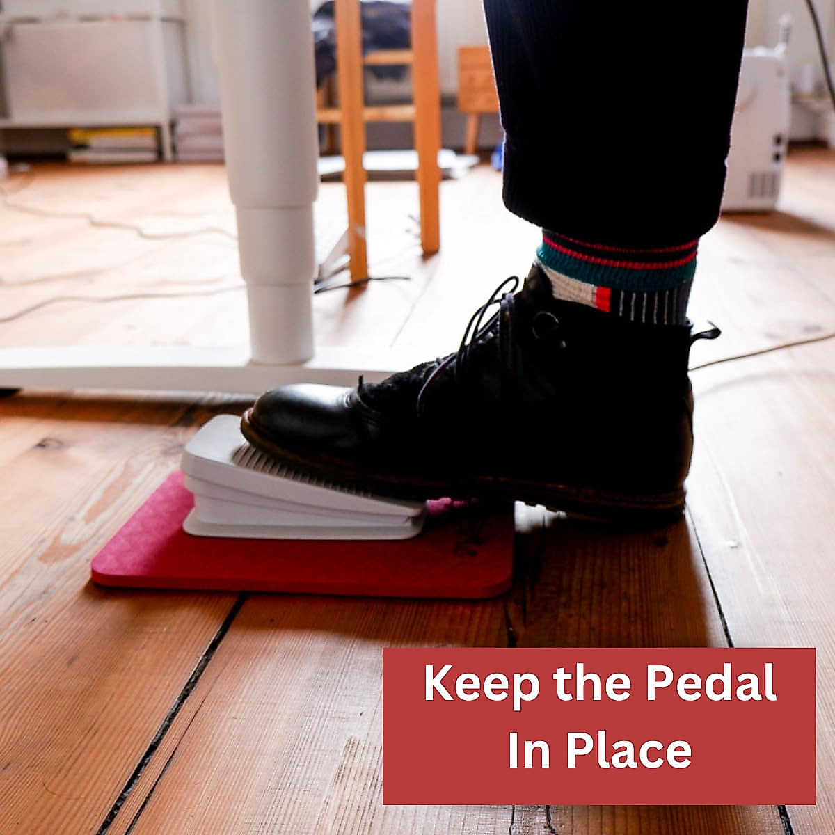 Madam Sew Sewing Machine Pedal Mat | No Slip Rubber Keeps Pedal in Place | Sewing Accessory | 7” x 10”