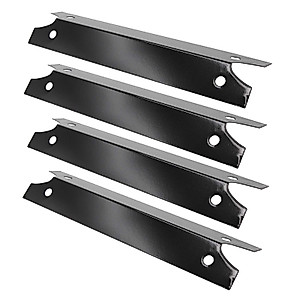 Hongso 16 3/4" Porcelain Steel Heat Plate Shield Tent, Burner Cover Gas Grill replacement for Brinkmann 4040, Charmglow Models 600-7100-0, BMHP1BBQ Vaporizor Flavorizer Bar (4-Pack)