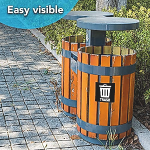 2 PCs Trash Sticker 4"x4" - Trash and Recycling Stickers for Trash Can - Waste Management Sticker - Trash Can Stickers - Trash Recycle Stickers for Trash Bins - Trash Stickers Bins - Trash Sign