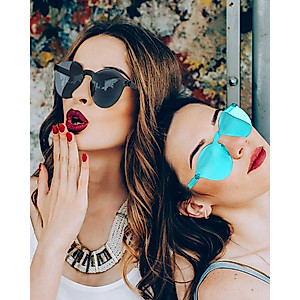 40 Pairs Round Rimless Sunglasses Colored Glasses Colorful Transparent Glasses Candy Color Tinted Eyewear Party Sunglasses