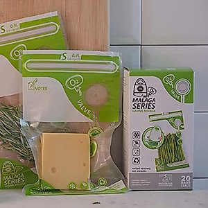 FOSA Reusable Vacuum Food Storage Bags Vacuum Zipper Bag, Small (6 x 10 inches), 20 pack