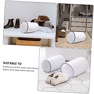 PRETYZOOM 2pcs Shoe Bag Sock Sneakers Wash Machine Bag Laundry Mesh Bags Travel Laundry Bag Laundry Bag for Travel Washing Machine Bag Bra Washer Bag Dryer Shoe Washing Bag White Polyester