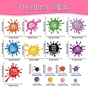 Colorful Inspirational Quotes Wall Decals Watercolor Paint Wall Decals Ink Splatter Splotches Wall Stickers Motivational Lettering Positive Sayings Stickers for Kids Classroom Nursery Playroom School