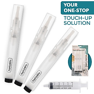 Paint Touch Up Pens Refillable - 5ml Touch Up Paint Pens for Walls | Pack of 3 Touch Up Paint Pen | Refillable Paint Pen for Touch Ups | Cabinet Touch Up Paint |Perfect Paint Touch Up Pen with Syringe