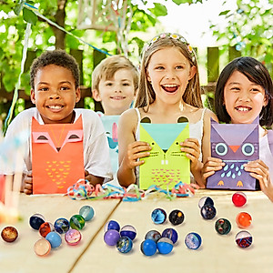 Pllieay 30PCS Galaxy Bouncy Balls, 32mmSpace Bouncy Balls Bulk, Space Party Favors Rubber Balls for Kids Party Favors, Space Toys for Kids, Christmas Gift Bag Filling(30 style)