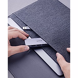 USB Hub for Laptop HOYOKI USB 3.0 Hub,Portable Aluminum Data USB Splitter with SuperSpeed 5Gbps Ultra-Slim USB Port Expander for MacBook Pro/Air, Dell, Chromebook 4