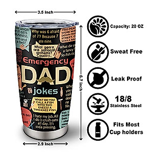 Gifts For Dad, Dad Joke Gifts Coffee Tumbler 20OZ, Dad Birthday Gift, Gift For Dad, Dad Gifts From Daughter Son, Dads Birthday Gifts Ideas, Father's Day Gifts, Father Birthday Gift Travel Mug (1PC)