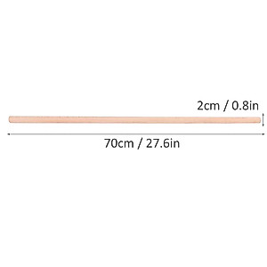 Dilwe Wood Yoga Stick, 3Pcs Open Shoulder Stick Yoga Fitness Yoga Assist Yoga Accessory, 70cmYoga Supplies