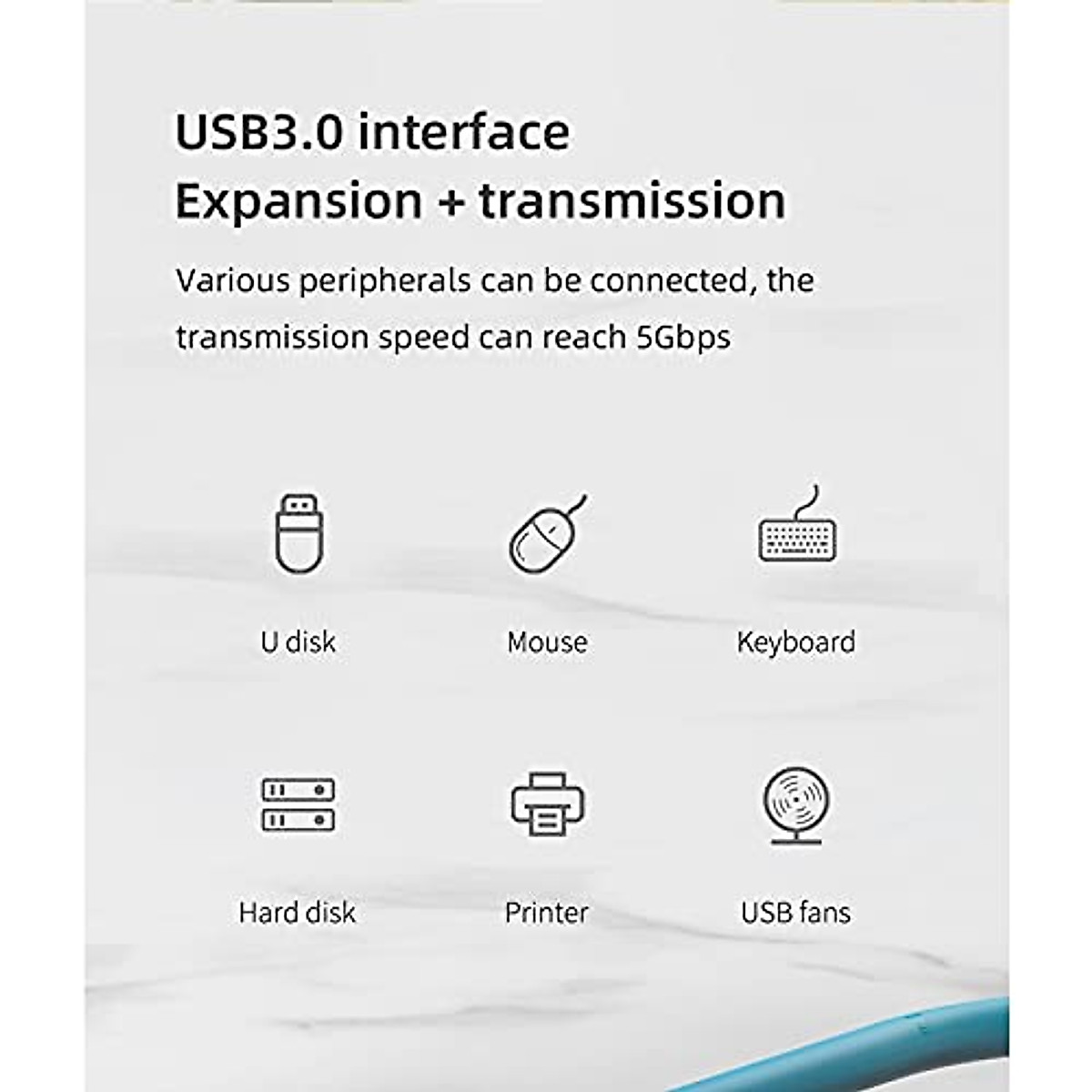 SHYPT Multi-Function Portable Docking Station USB C to 4K HDMI-Compatible USB 3.0 PD for MacBook Pro (Color : Black Grey)