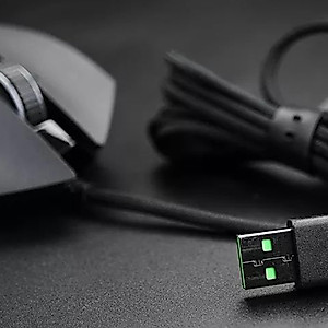 Aiivioll Wireless Mouse USB Charging Cable 1.8M for Razer Viper Ultimate,Basilisk Snake Ultimate,Viper V2 Pro,Viper Professional,with Nylon Braided Cable,Durability&Fast Charging(Black)